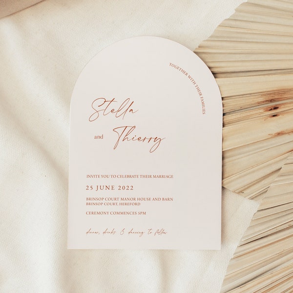 Wedding Round Invitation - Etsy