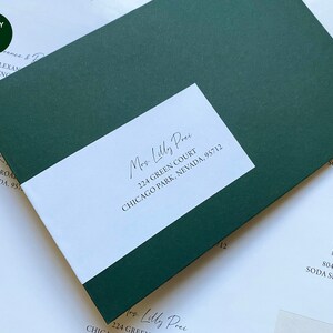Printed Envelope Address Label for Wedding Invitations, Ready to Use ...