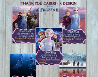 Elsa Birthday Thank You Cards - Etsy