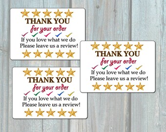 Thank You for Your Order Please Leave a Review - Etsy UK
