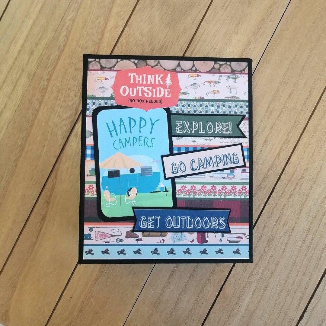 Camping Scrapbook Album Mini Outdoor Photo Album Mountain Lake ...