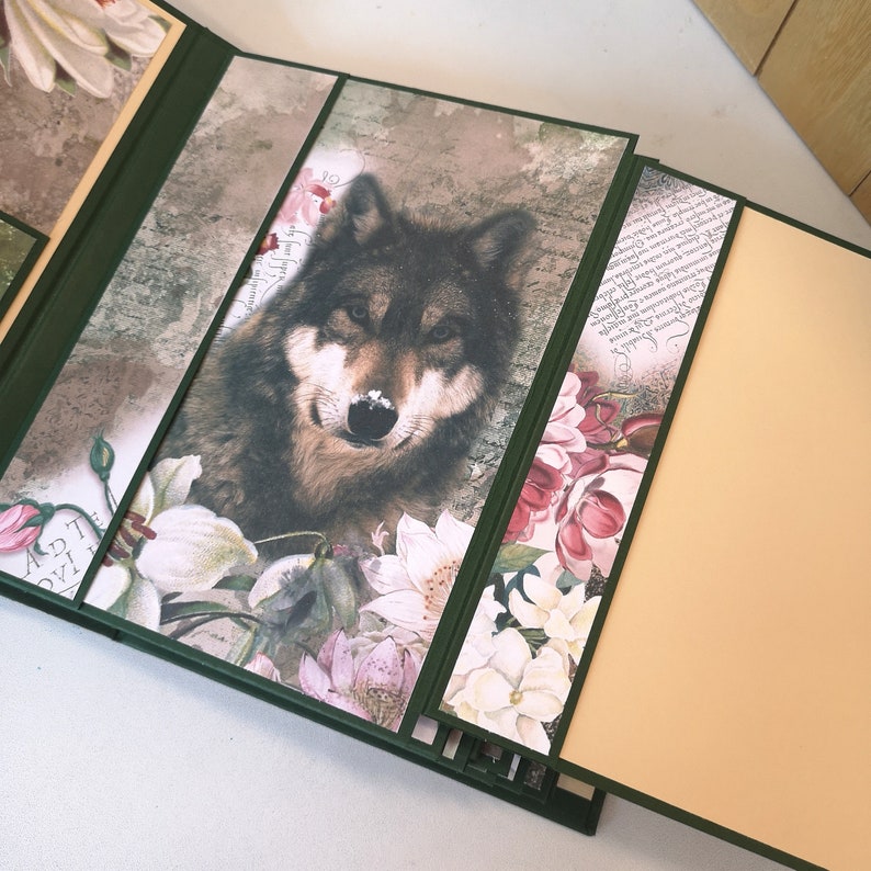 Wolf Scrapbook Album, Wild Wolves Photo Album, Custom Made Scrapbooking ...