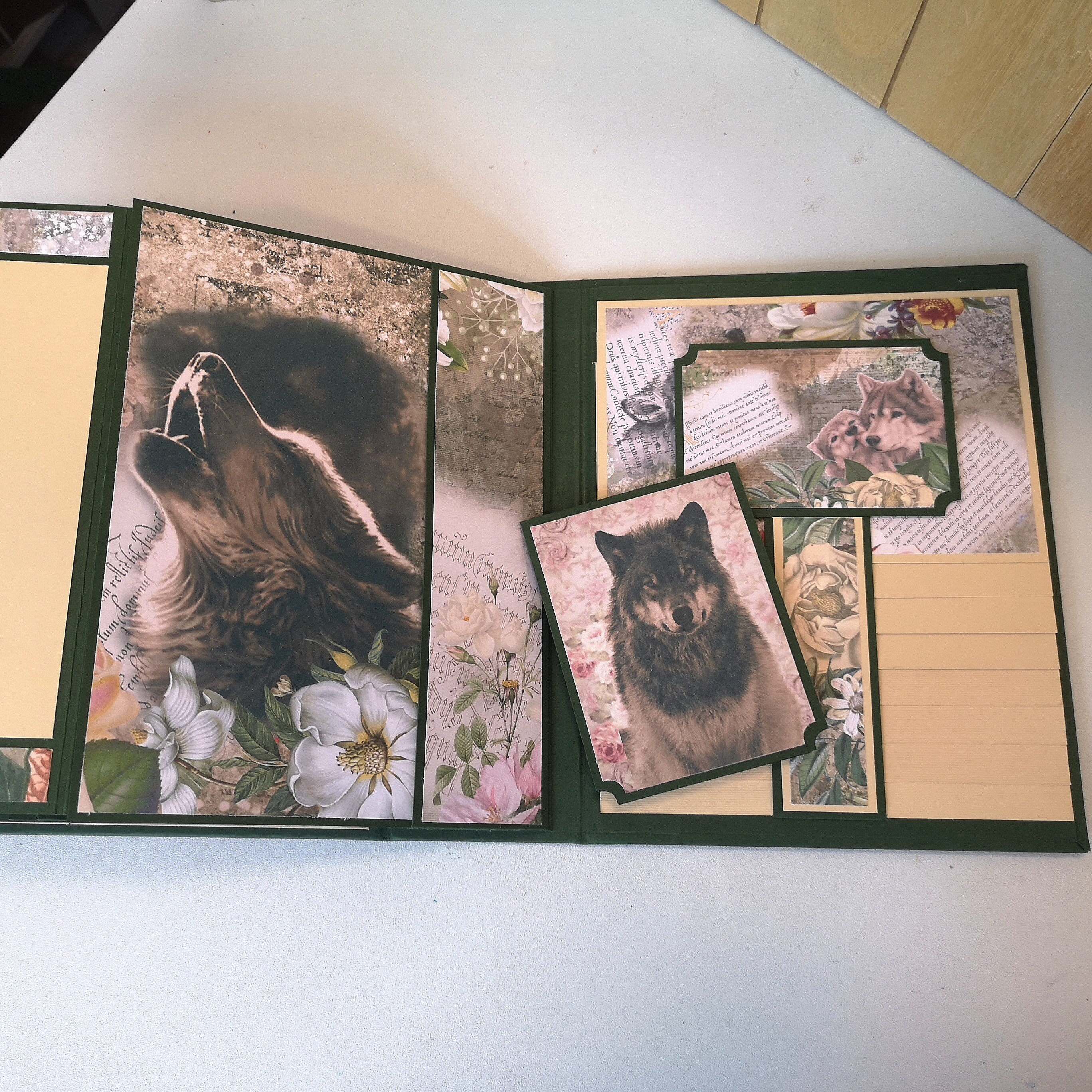 Wolf Scrapbook Album, Wild Wolves Photo Album, Custom Made Scrapbooking ...