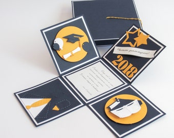 Exploding Graduation Box - Etsy