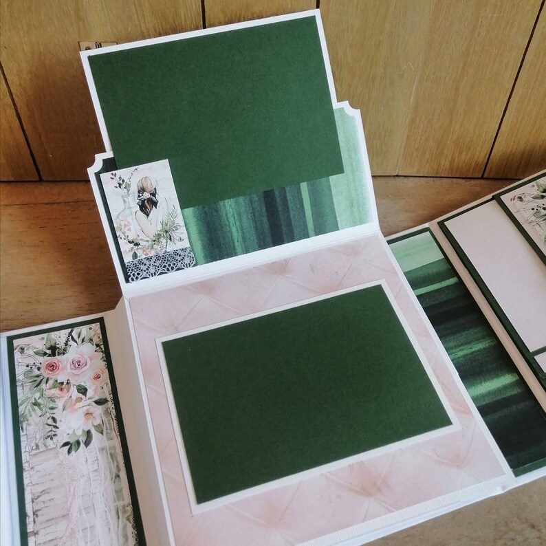 Greenery Scrapbook Album, Birthday Gift for Mom, Sweet 16 Gift, Premade ...
