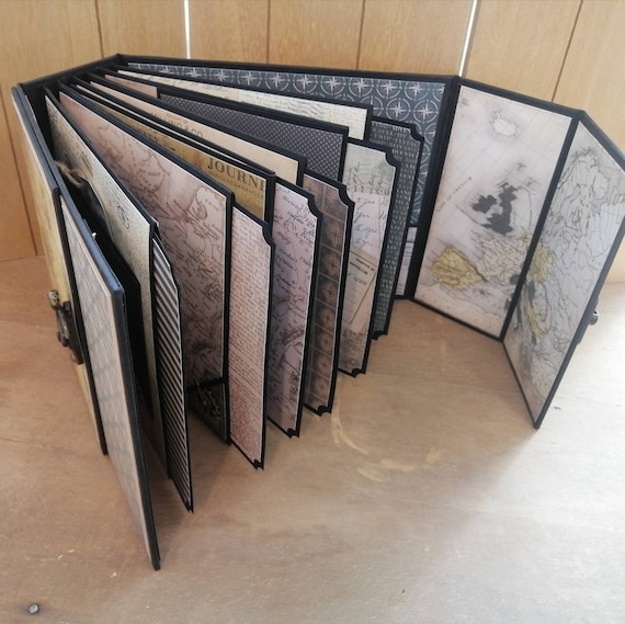 Travel Mini Album / Vintage Journey Photo Album Scrapbook / - Etsy