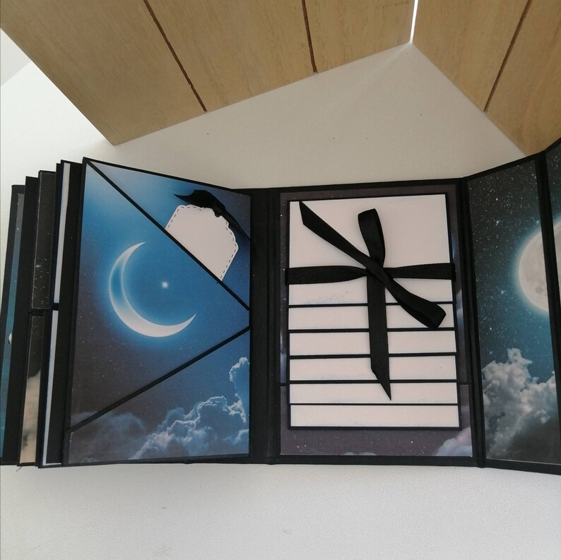 Moon Mini Album - Suitcase Scrapbook - Custom Made Full Moon ...