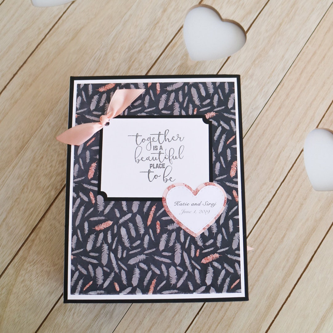 Wedding Scrapbook Album Modern Memory Book Personalized Photo Album ...