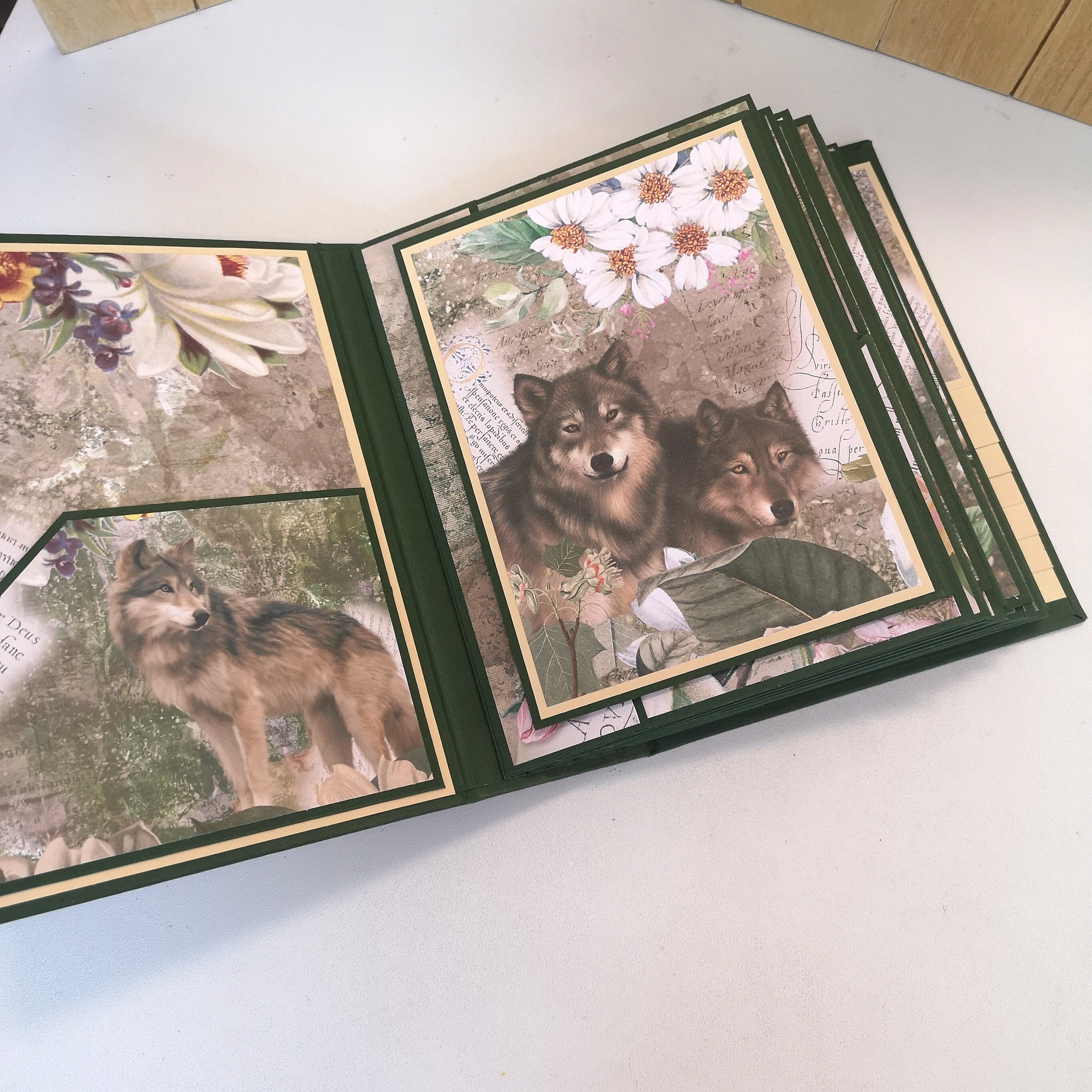 Wolf Scrapbook Album, Wild Wolves Photo Album, Custom Made Scrapbooking ...