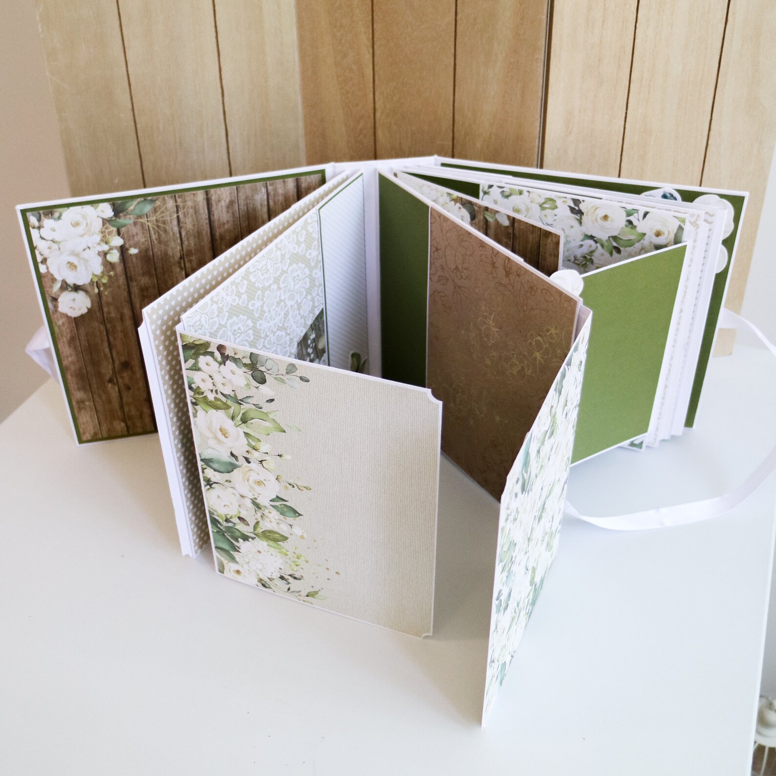 Wedding Scrapbook Album Greenery Wedding Photo Album - Etsy