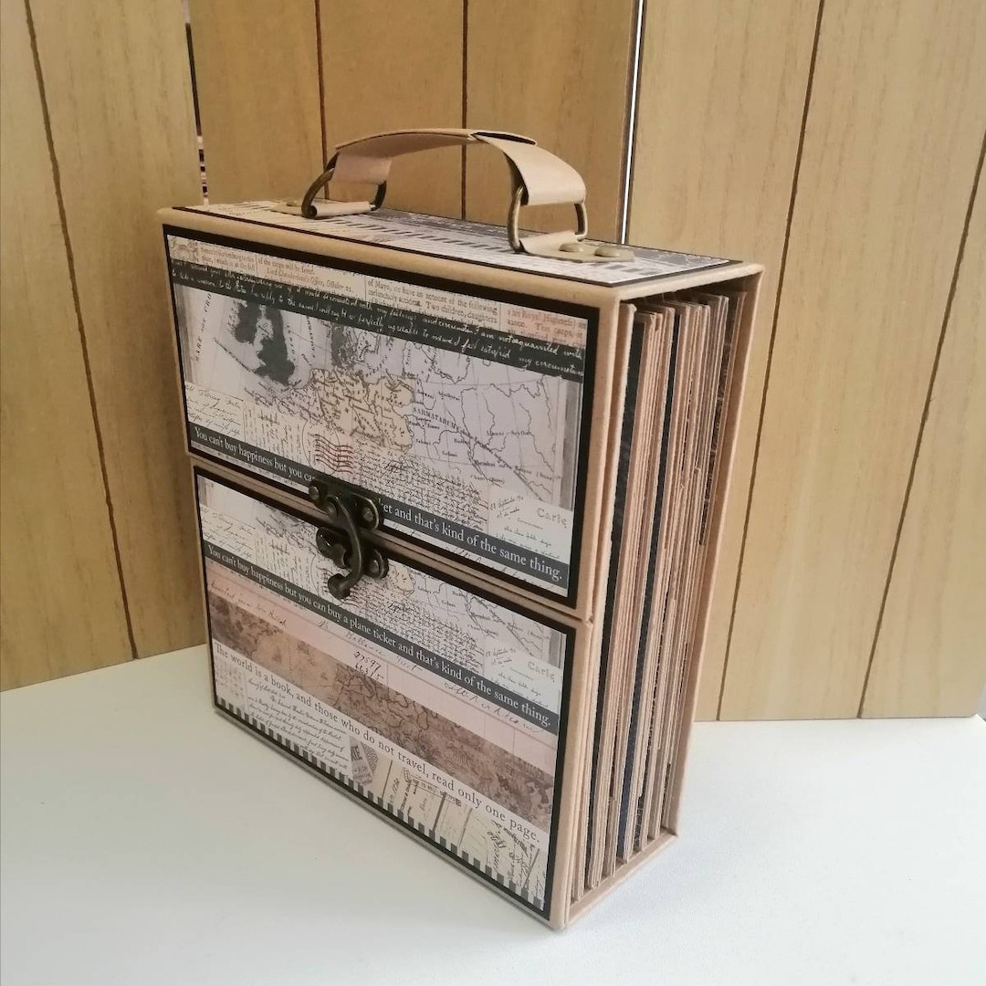 Travel Suitcase Scrapbooking Album / Vintage Journey Photo Album ...