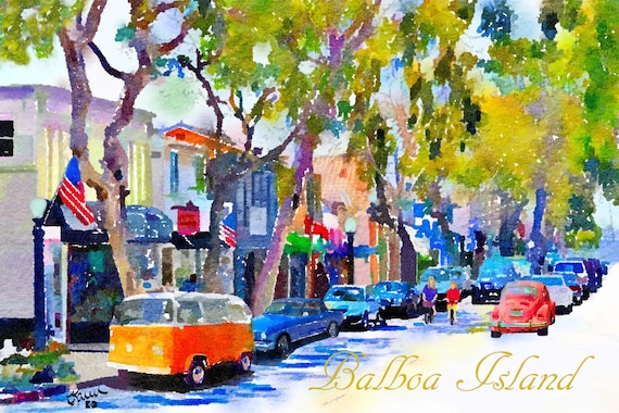 Marine Ave. Balboa Island - Etsy
