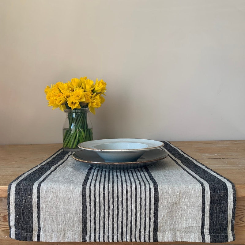 Striped Table Runner - Etsy