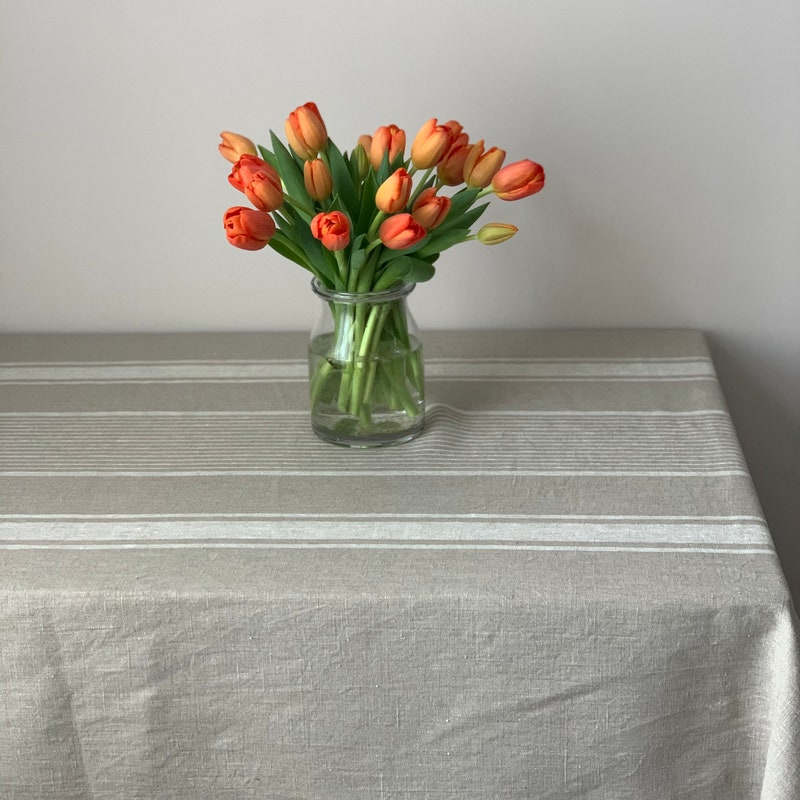 Striped Tablecloth - Etsy
