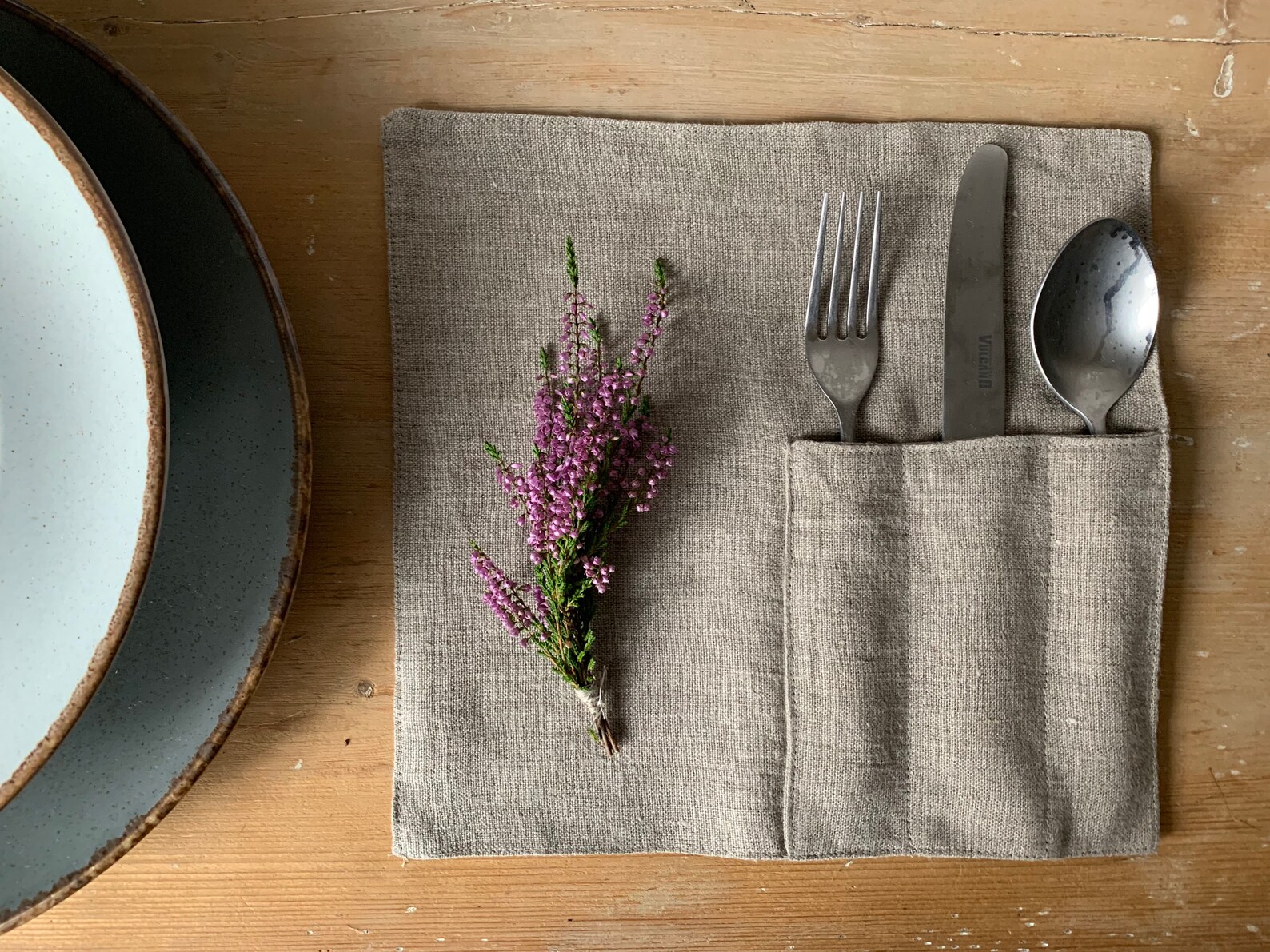 Linen Cutlery Holder Linen Silverware Holder Table | Etsy
