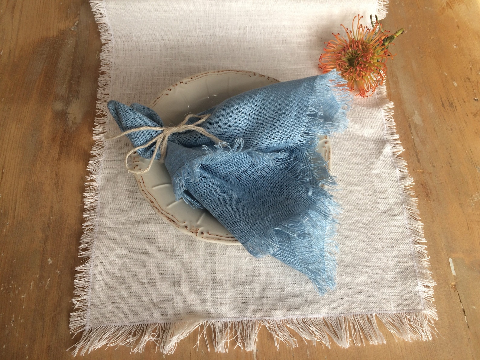 Off White Linen Table Runner Wedding Table Runner Easter | Etsy