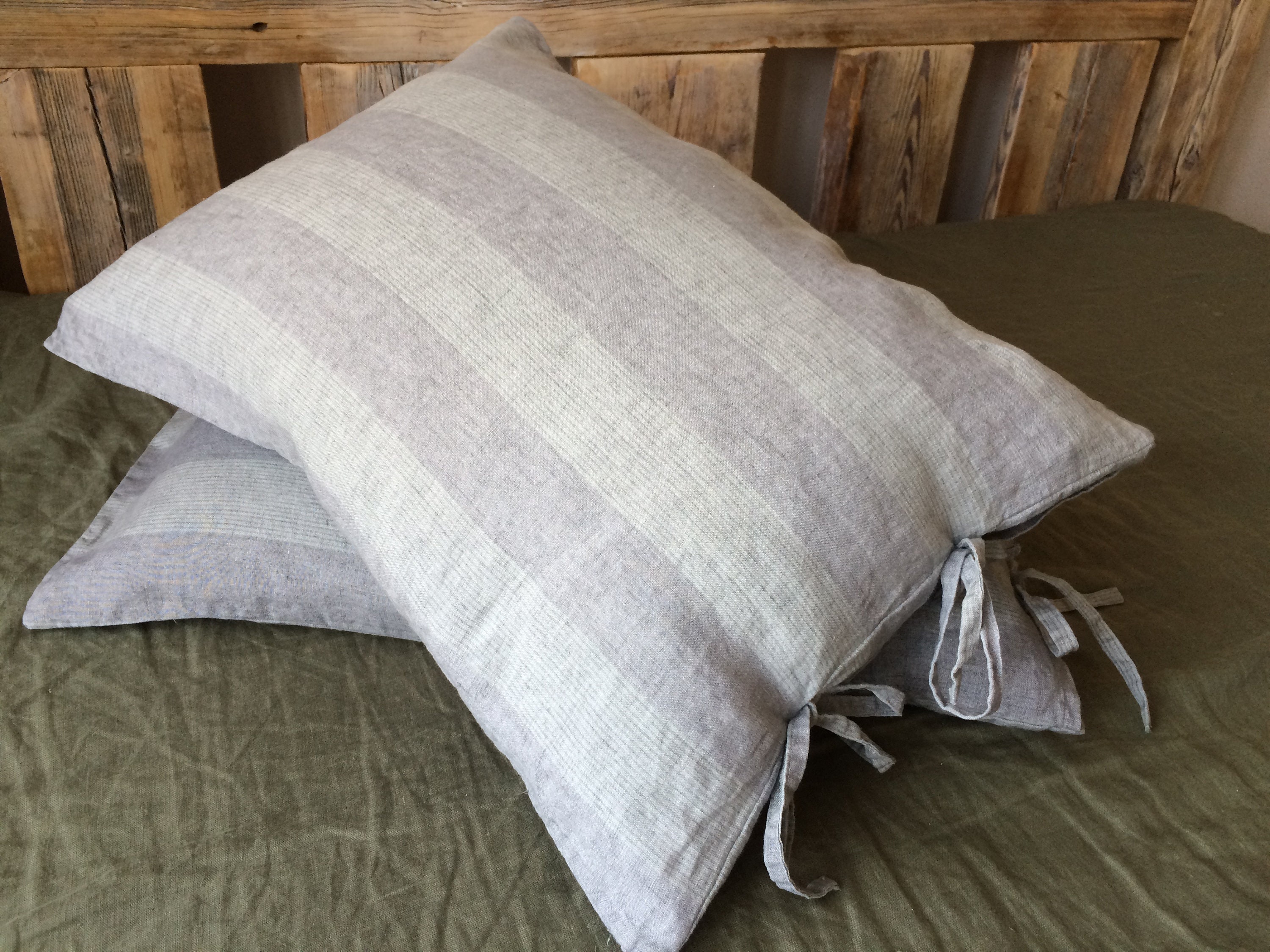 Linen Pillow case, Striped Pillow Sham, Linen Bedding, Pillow Cover ... Linen Pillow case, Striped Pillow Sham, Linen Bedding, Pillow Cover ...