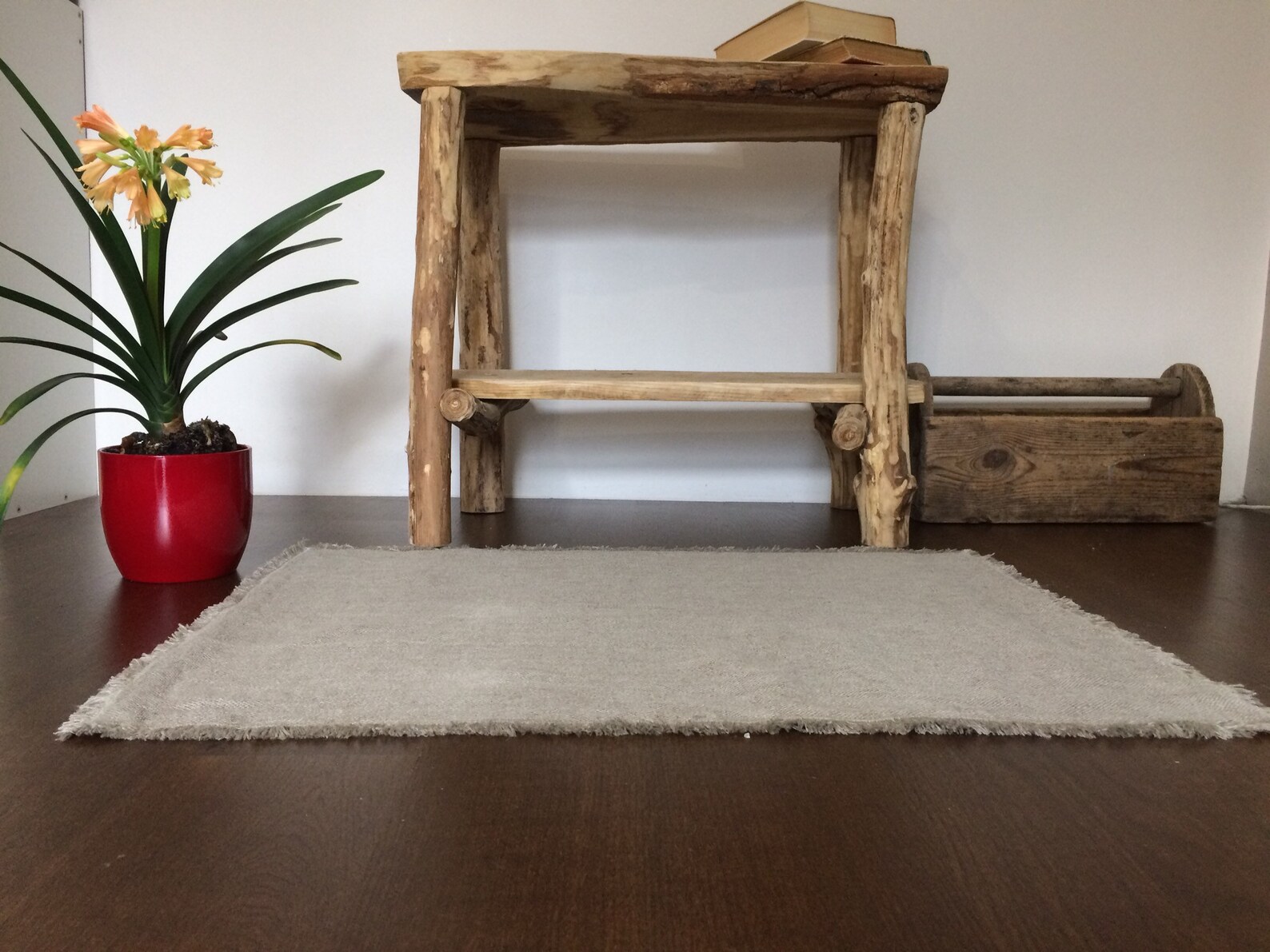 Linen Bath Mat Linen Floor Mat Rustic Linen Rug Bathroom - Etsy