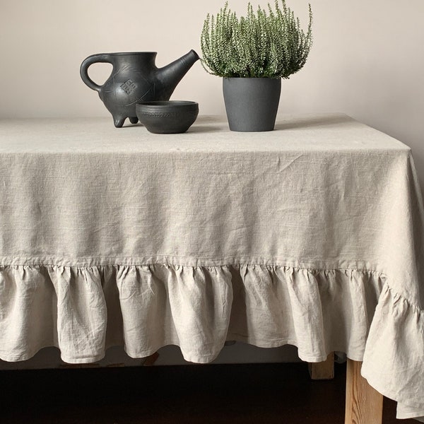 Ruffled Tablecloth - Etsy