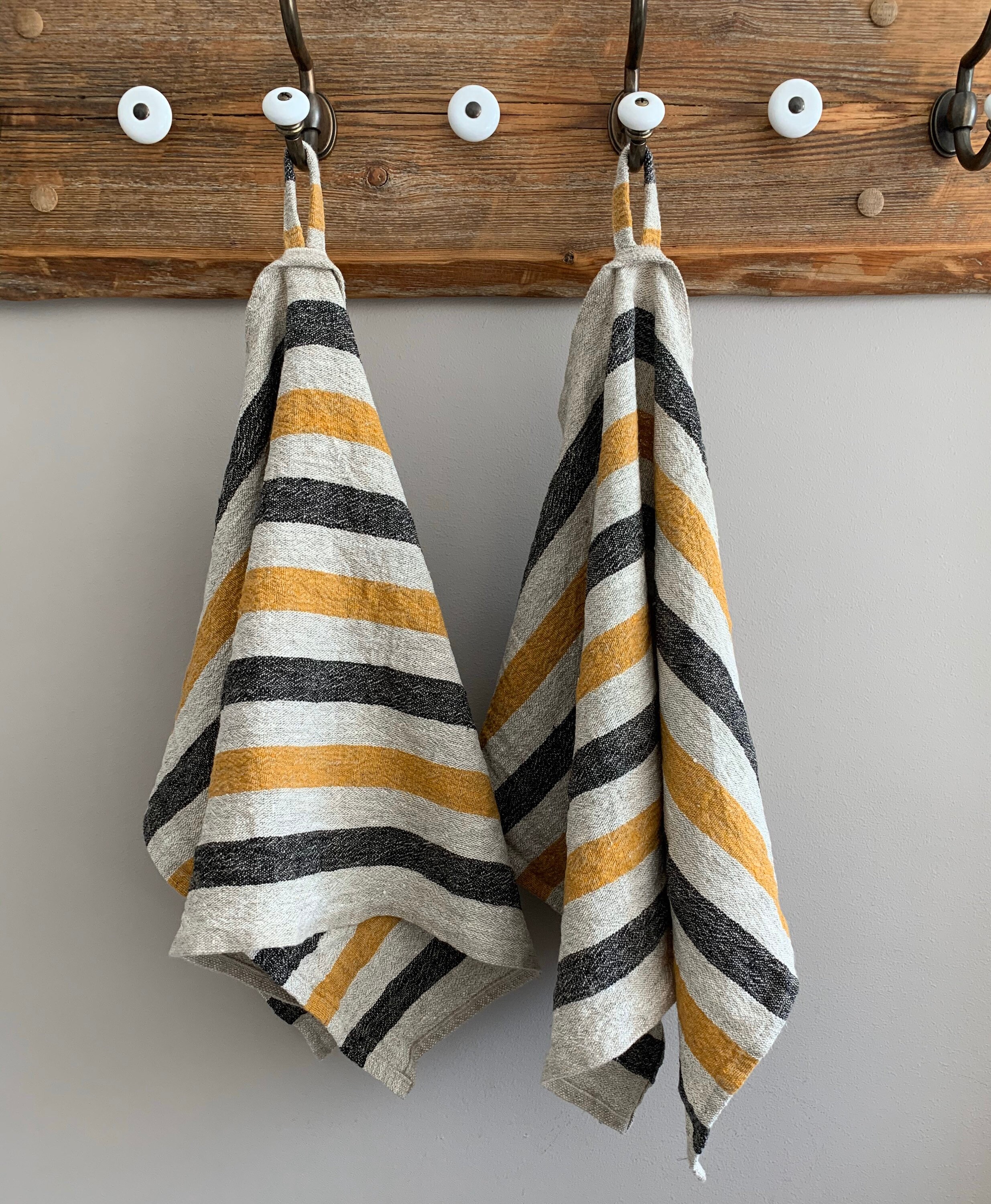 Linen Towel, Striped Linen Towel, Striped Dish Towel, Striped Tea towel ...