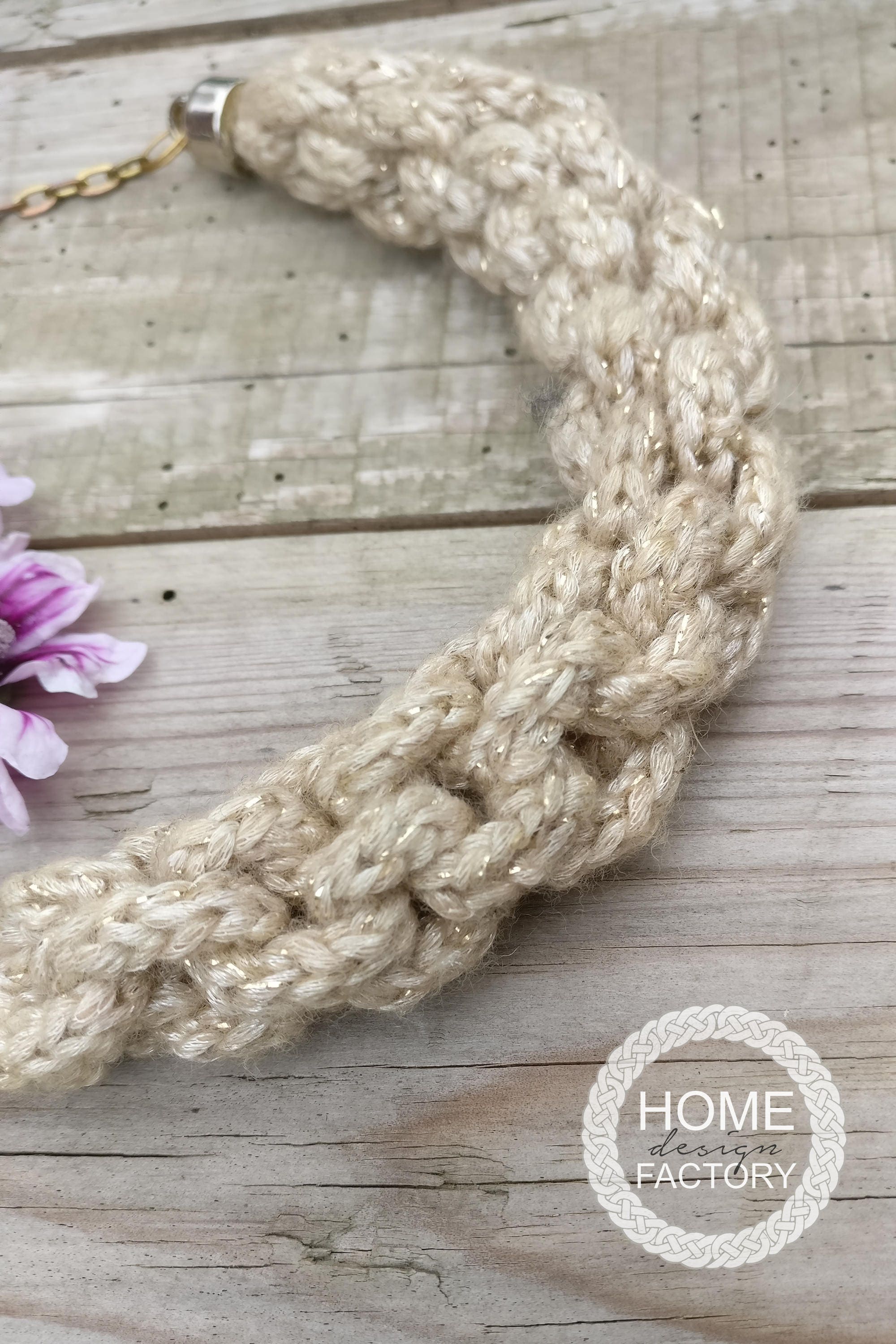 Knitted Necklace Original Knitted Accessory Knitted Gift for - Etsy