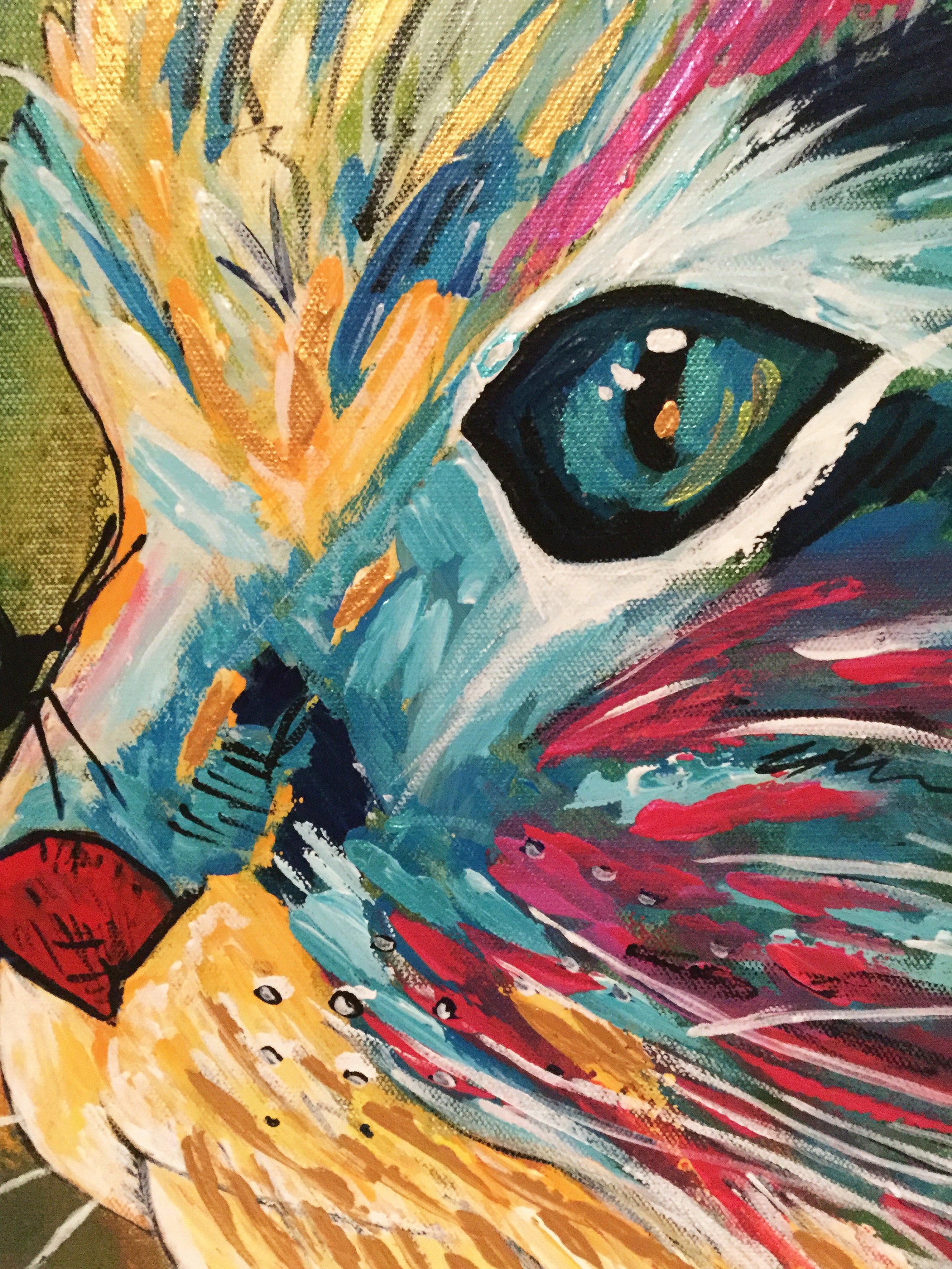 Cat Art Original, Cat Artwork, Cat Portrait, Cat, Pet Portrait, Home ...