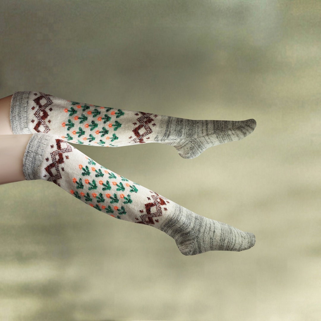 Over the Knee Socks, Womens Leg Warmers, Wool Knee Socks, Winter Lag ...