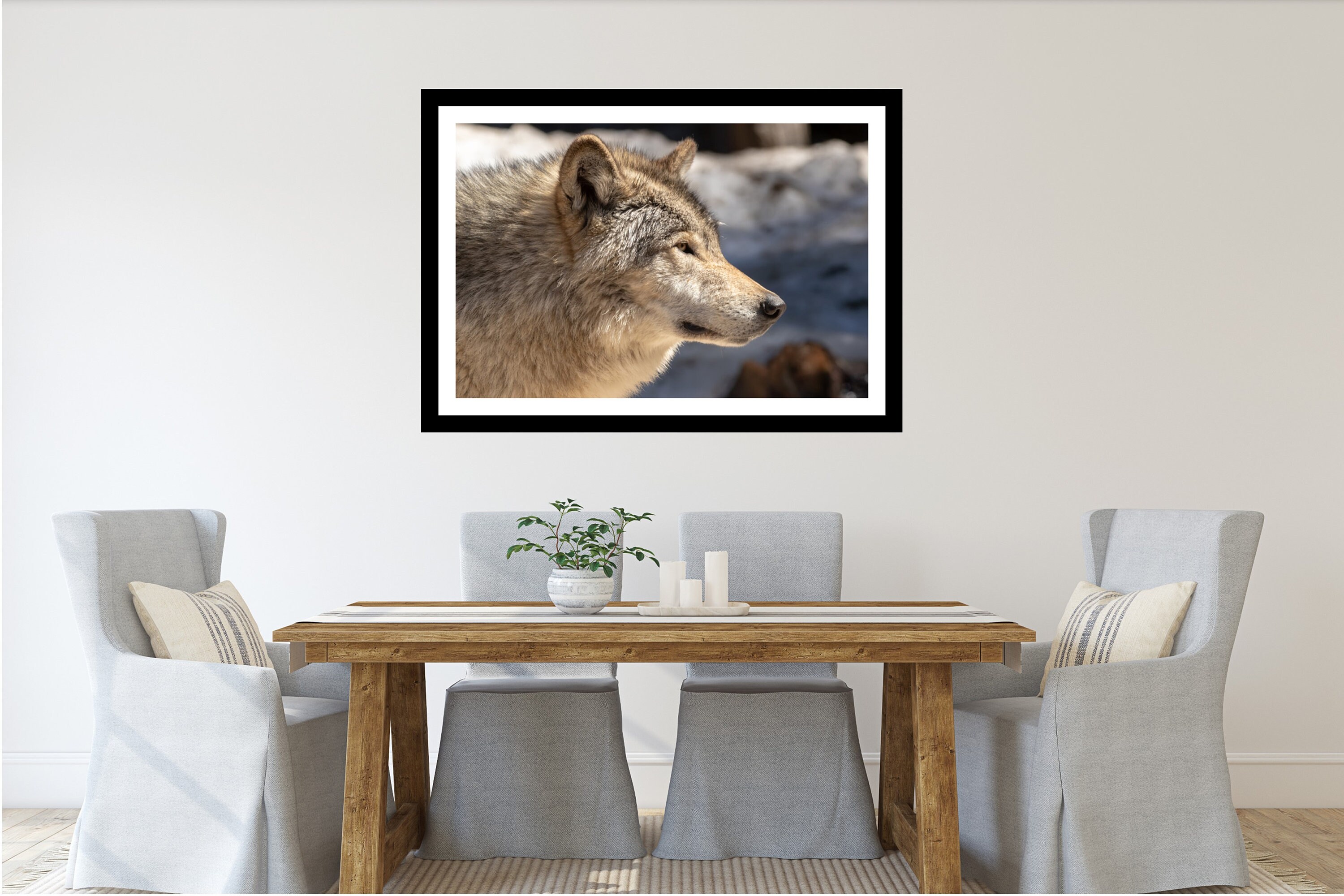 Grey Wolf Wall Art Print, Wolf Photo Print, Wolf Love, Nature ...