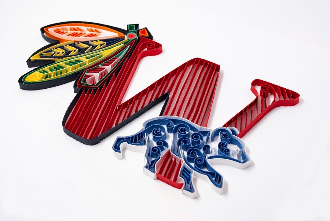 Chicago Sports Initial Quilling Art: Blackhawks, Cubs, Bears, Bulls - Etsy