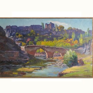 The Old Bridge Original Oil Painting Print on Canvas - Etsy