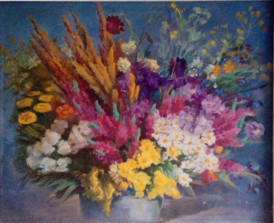 Flowers. Original Oil Painting, Print on Canvas, Home Decor - Etsy