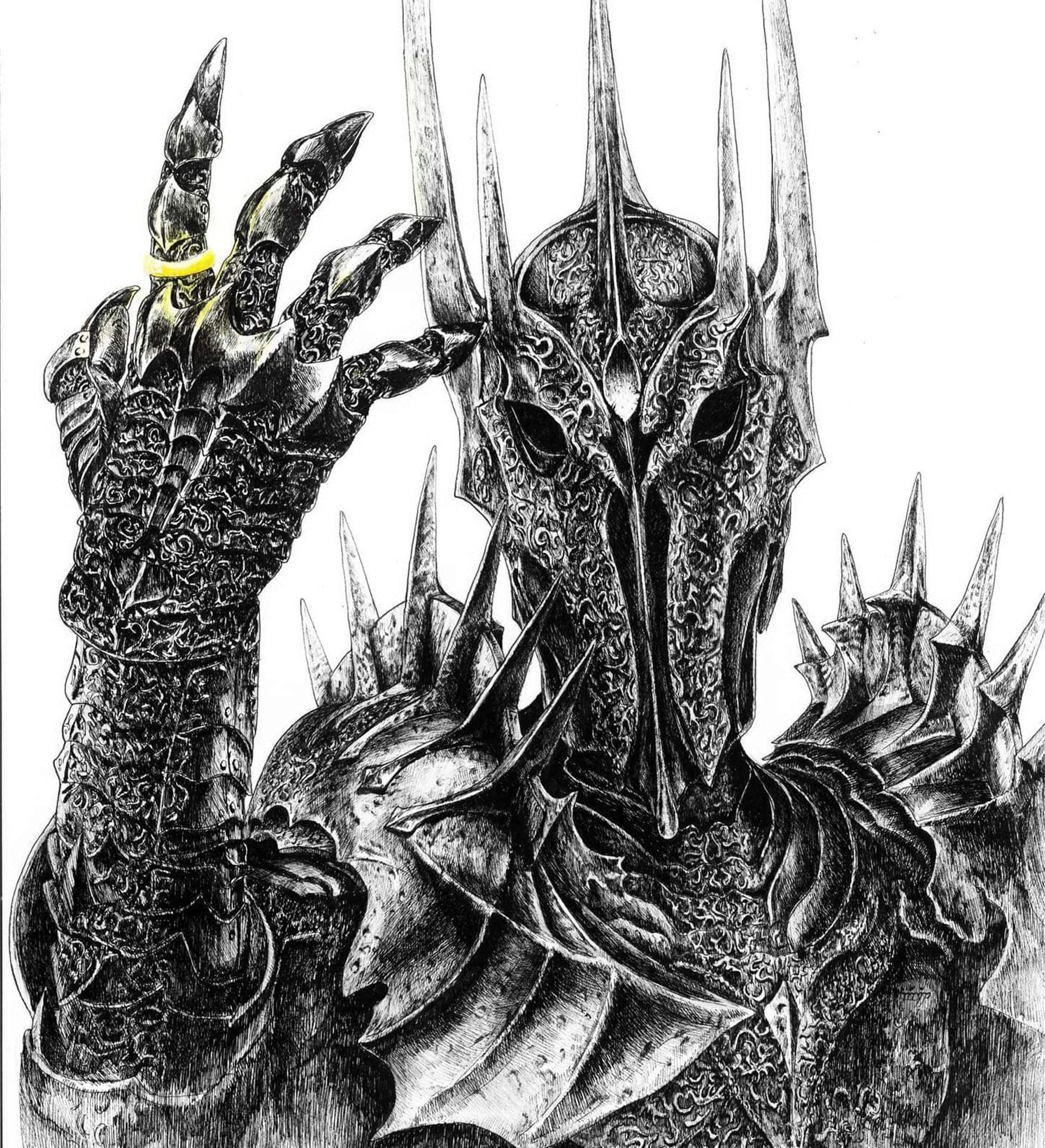 The Lord of the Rings. Sauron. Original Drawing. Fan Art - Etsy