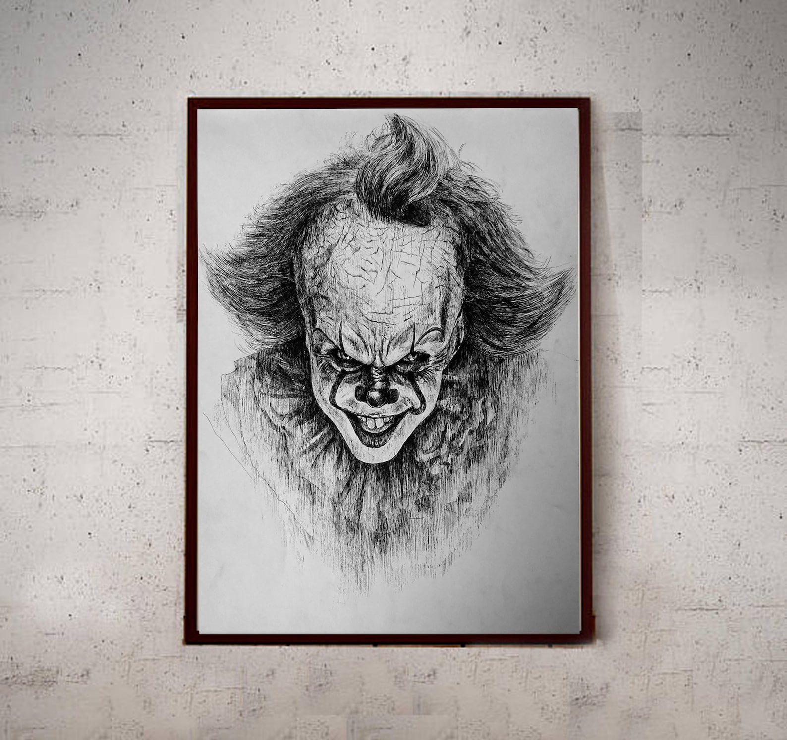 IT Original Drawing Fan Art Wall Art Horror Movie - Etsy