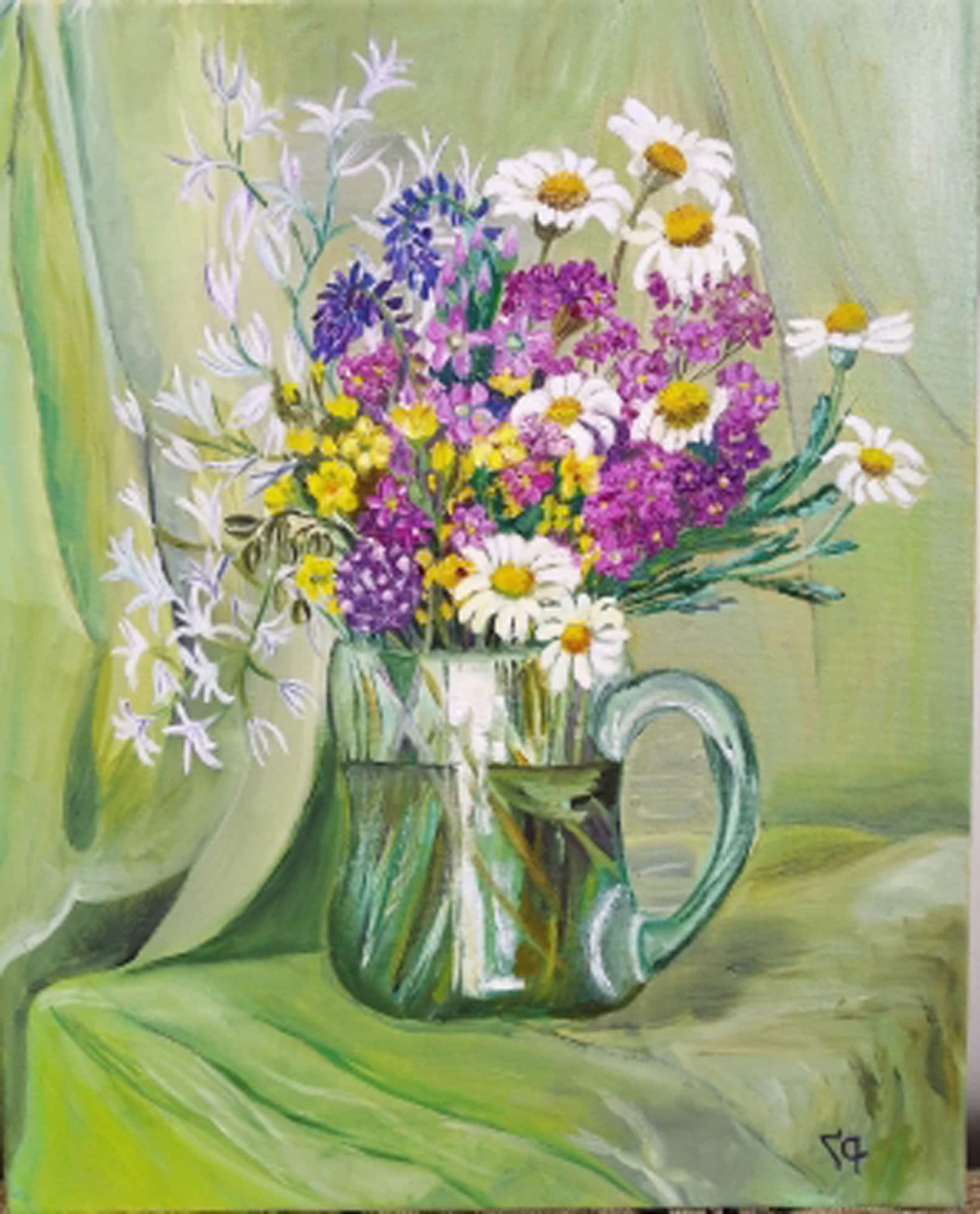 Alpine Flowers 4 Oil Painting Original Painting on Canvas - Etsy