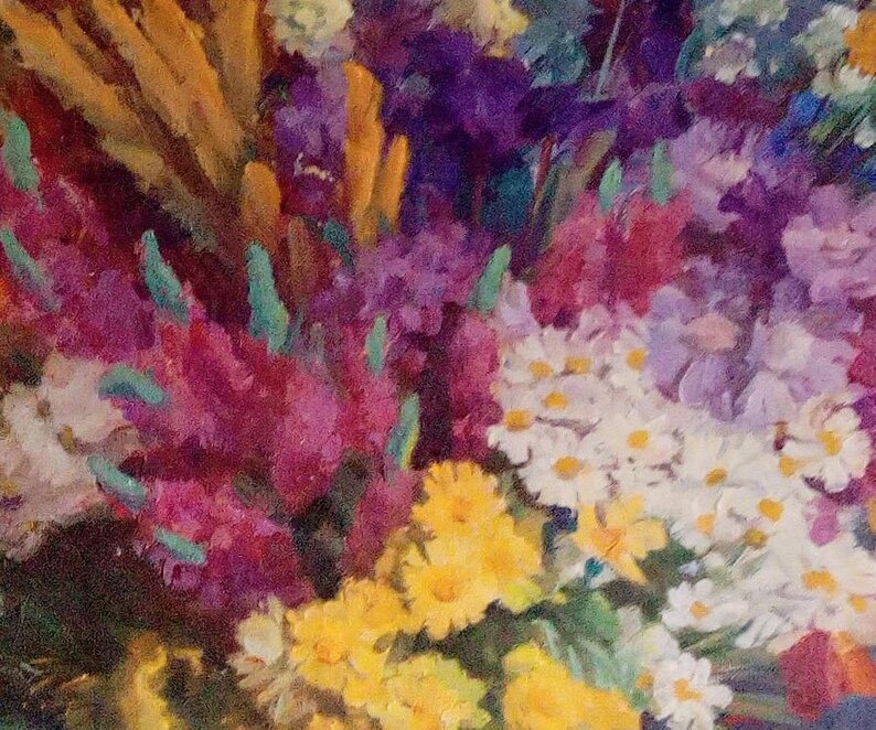 Flowers. Original Oil Painting, Print on Canvas, Home Decor - Etsy