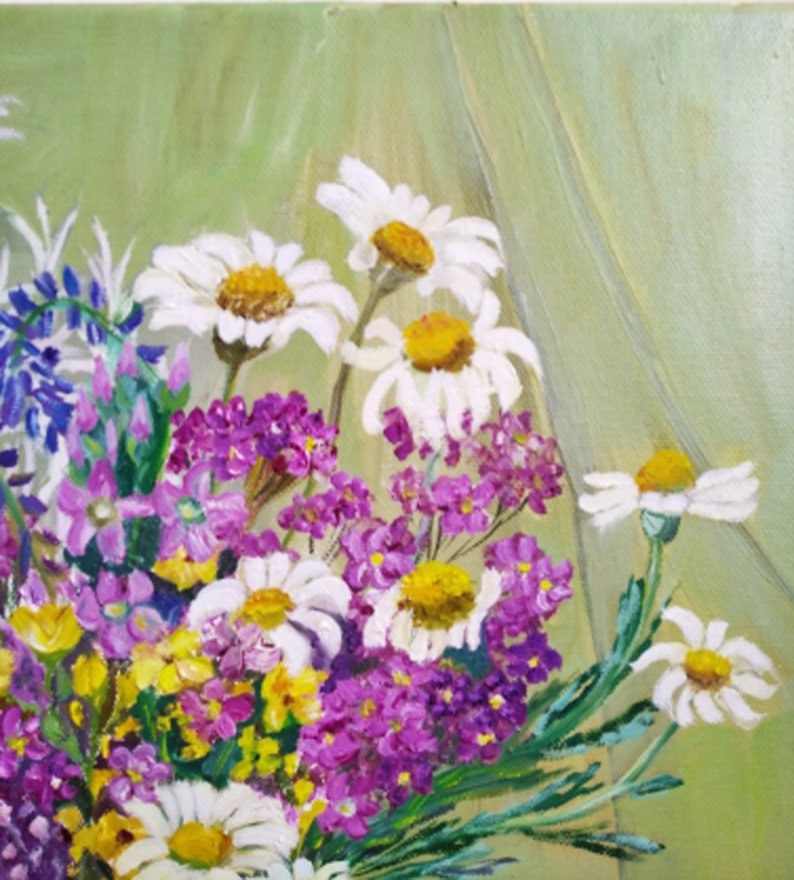Alpine Flowers 4 Oil Painting Original Painting on Canvas - Etsy