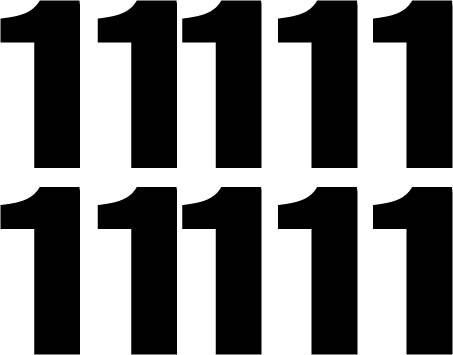 Window Decals Self-adhesive Vinyl Number 10/pk, 4 Inch High, Choose ...