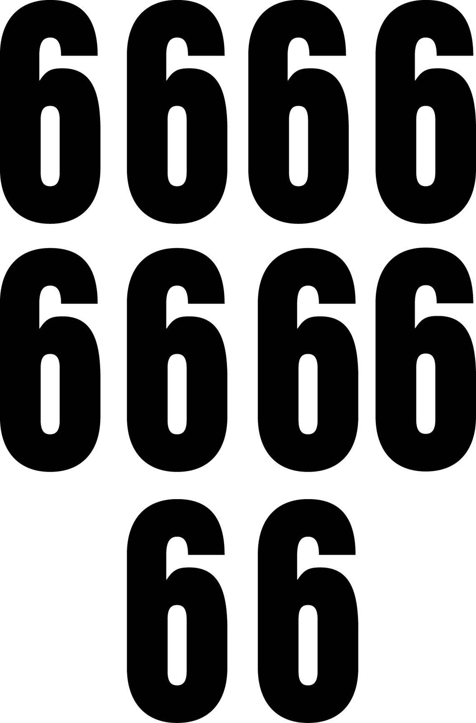 Window Decals Self-adhesive Vinyl Number 100pk, 9 Inch High 10 of Each ...