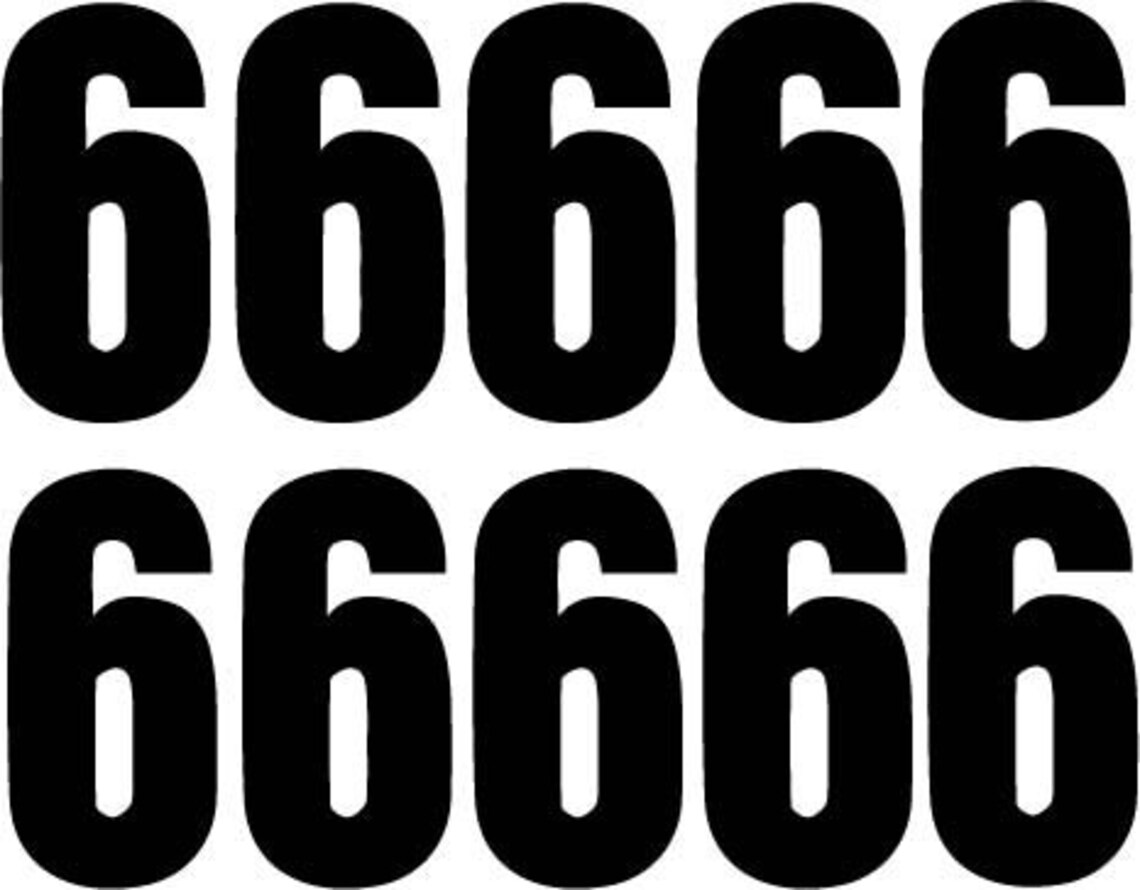 50 Number Stickers Vinyl Numbers Window Decal - Etsy