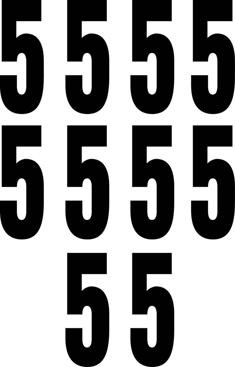 Window Decals Self-adhesive Vinyl Number 100pk, 9 Inch High 10 of Each ...
