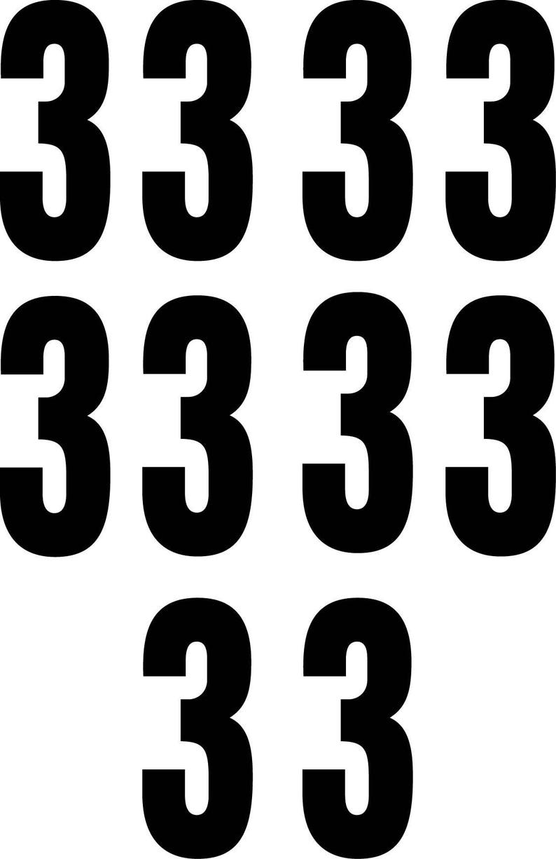 Window Decals Self-adhesive Vinyl Number 10/pk 4 Inch High - Etsy