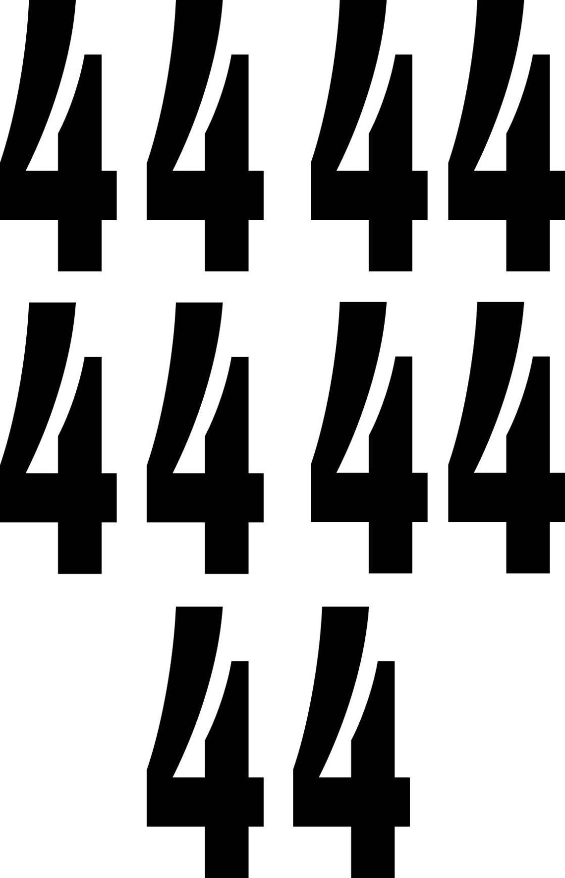 Window Decals Self-adhesive Vinyl Number 100pk, 9 Inch High 10 of Each ...