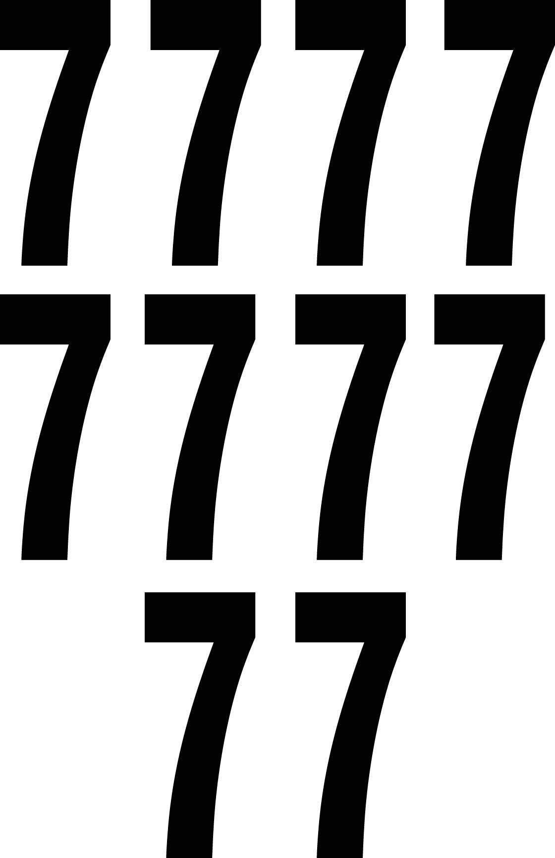 Window Decals Self-adhesive Vinyl Number 100pk, 9 Inch High 10 of Each ...