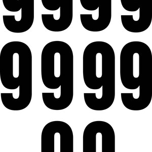 Window Decals Self-adhesive Vinyl Number 100pk, 9 Inch High 10 of Each ...