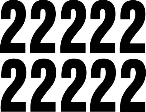 50 Number Stickers, Vinyl Numbers Window Decal - Etsy