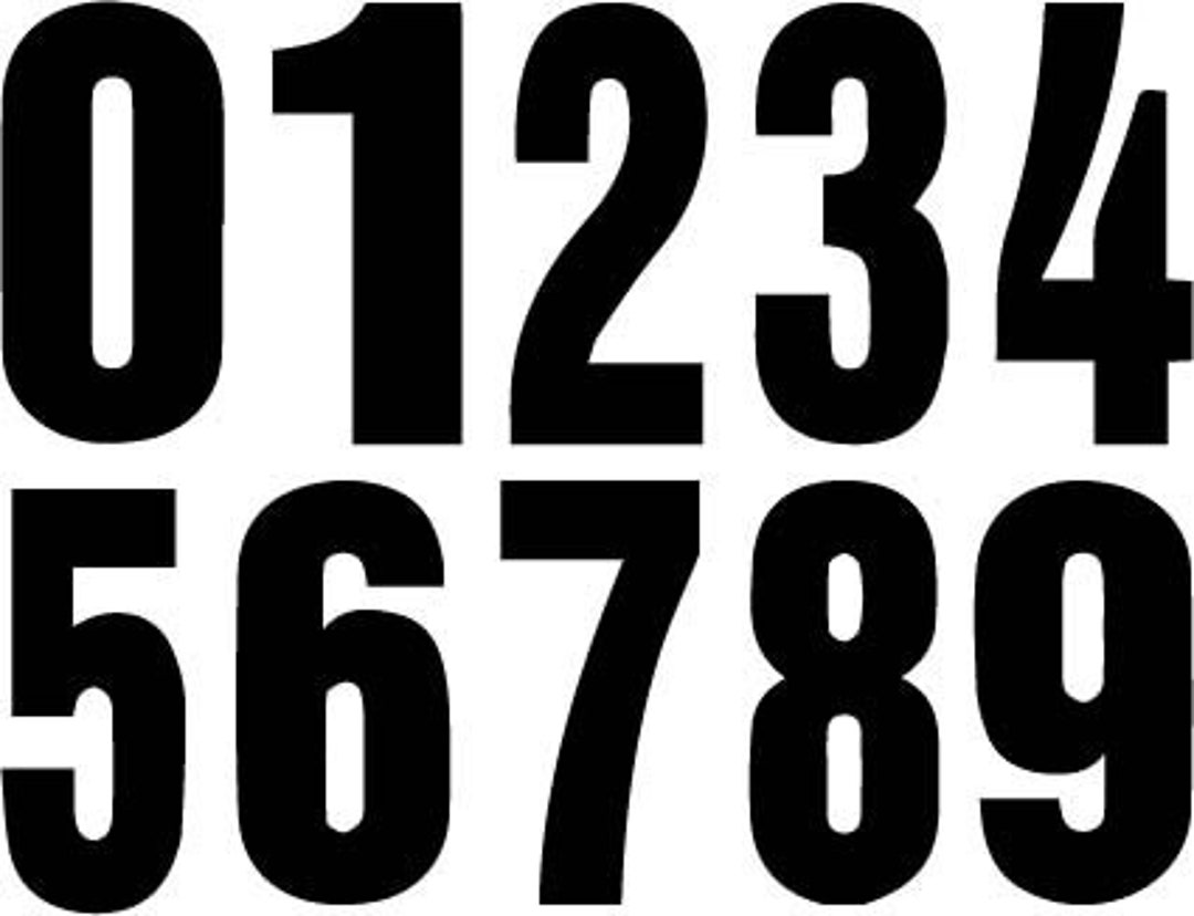 Window Decals Self-adhesive Vinyl Number 10/pk, 4 Inch High, Choose ...