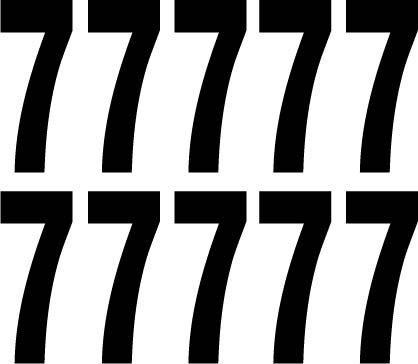 50 Number Stickers, Vinyl Numbers Window Decal - Etsy