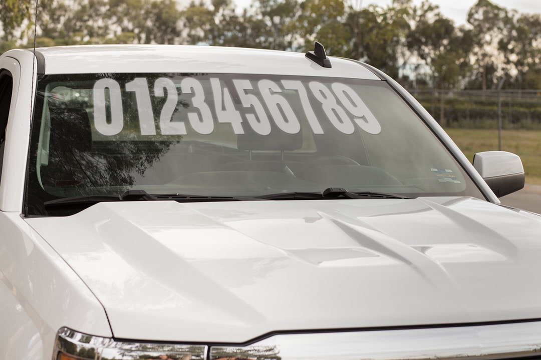 50 Number Stickers, Vinyl Numbers Window Decal - Etsy