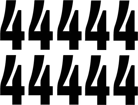 Window Decals Self-adhesive Vinyl Number 10/pk, 4 Inch High, Choose ...