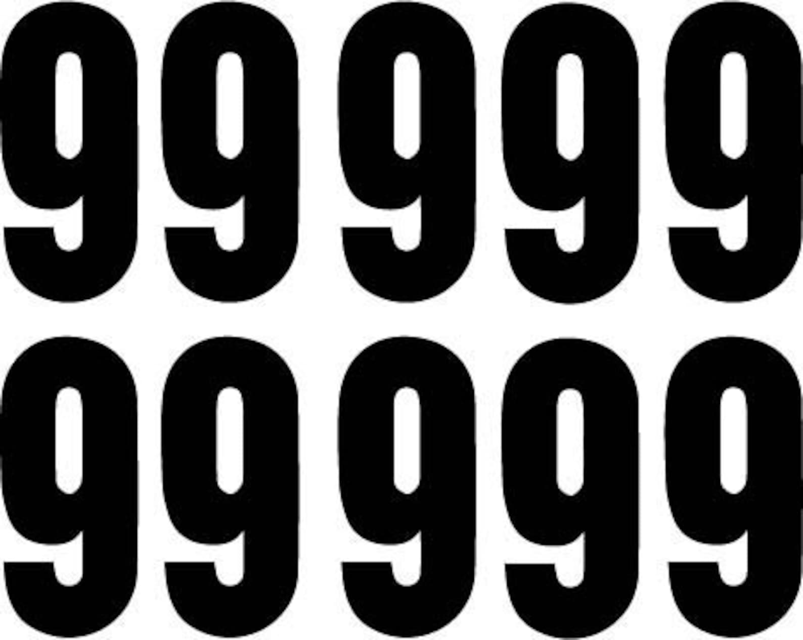 50 Number Stickers Vinyl Numbers Window Decal - Etsy